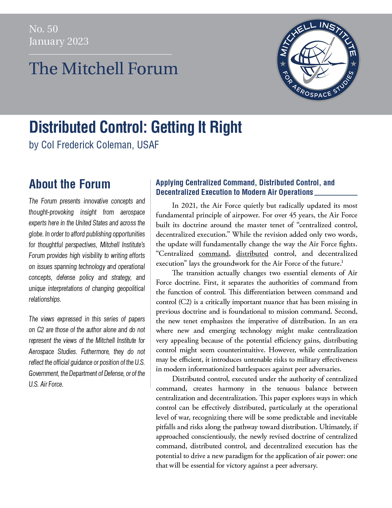 C2 Series: Clearing the Fog and Friction of Command and Control