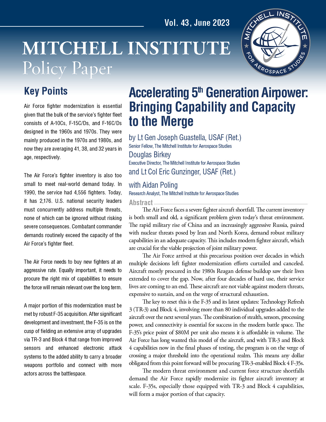 Accelerating 5th Generation Airpower: Bringing Capability and Capacity ...