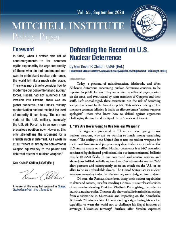 Defending the Record on U.S. Nuclear Deterrence